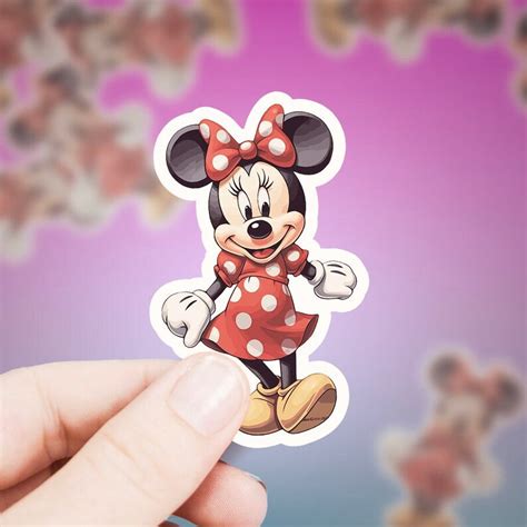 Minnie Mouse Sticker Disney Decal Weatherproof Stickers Etsy