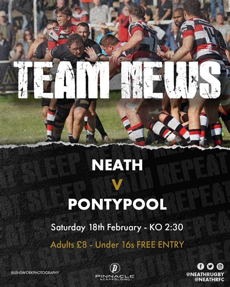 Team News And Supporters Information Neath V Pontypool Home