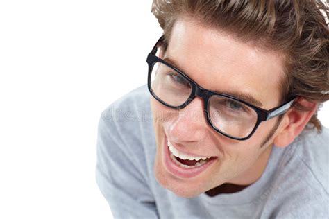 He Has A Great Sense Of Humour High Angle View Of A Handsome Young Man