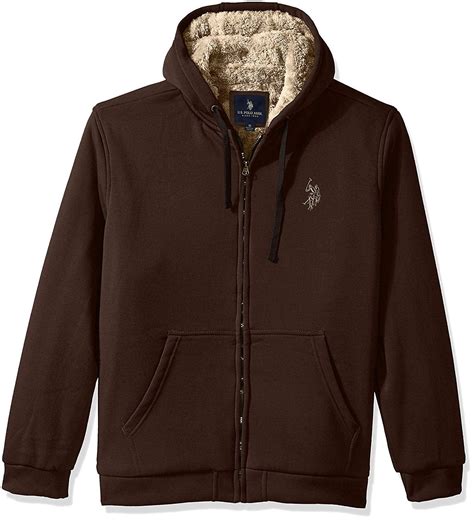 Us Polo Assn Us Polo Assn Mens Sherpa Lined Fleece Hoodie
