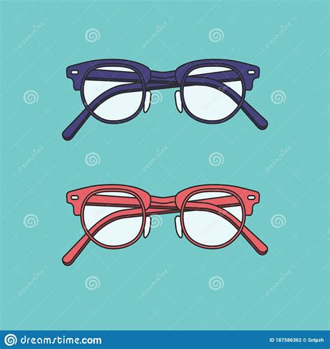 Vector Hand Drawn Outline Isolated Pair Of Glasses Stock Vector