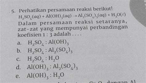 5 Perhatikan persamaan reaksi berikut HSO aq | StudyX