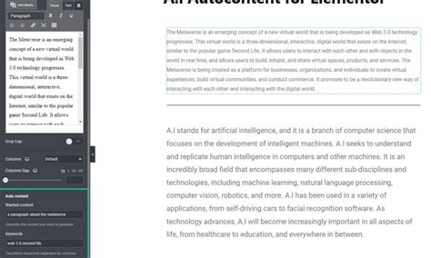 ai autocontent gpt 3 wordpress plugin for elementor wp solver