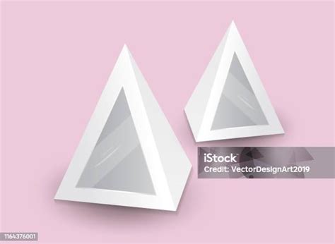 흰색 3d 피라미드 벡터 일러스트레이션 식품 선물 또는 기타 제품 제품 포장 텐트용 상자 포장 아침 식사에 대한 스톡 벡터 아트 및 기타 이미지 Istock