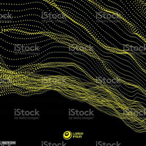 Array With Dynamic Emitted Particles Flowing Particle Waves Abstract