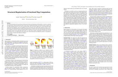 Structured Regularization Of Functional Map Computations Papers With Code