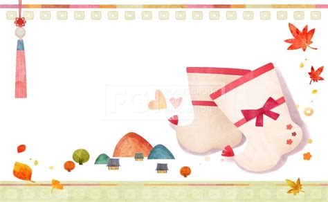 Pai113 프리진 일러스트 배경 오브젝트 한국 낙엽 단풍잎 장난감 추석 일러스트 가을 전통 버선 단풍 명절 에프지아이 Pai113 추석