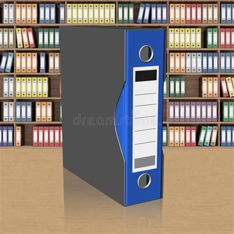 Series Binders Colored Folders 3d Illustration Stock Illustration