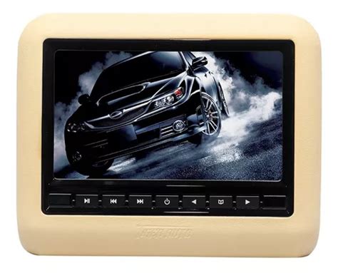 Tela Encosto Cabeça 7 Polegadas Leitor Dvd Bege Parcelamento Sem Juros