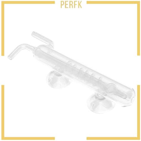Perfk Spiral Glass Aquarium Tank Co2 Diffuser Bubble Counter With
