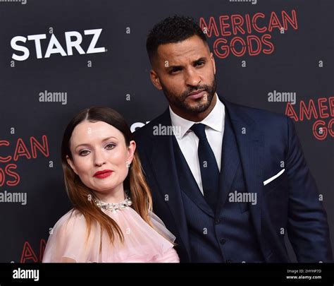 Emily Browning And Ricky Whittle Arriving To The Starz American Gods