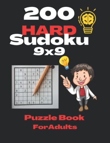 Sudoku Hard 200 Hard Suduko Puzzles Book For Adults With Full