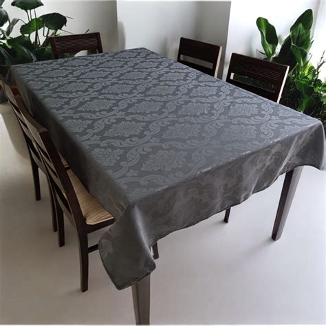 Toalha De Mesa 8 Lugares Retangular Jacquard Shopee Brasil