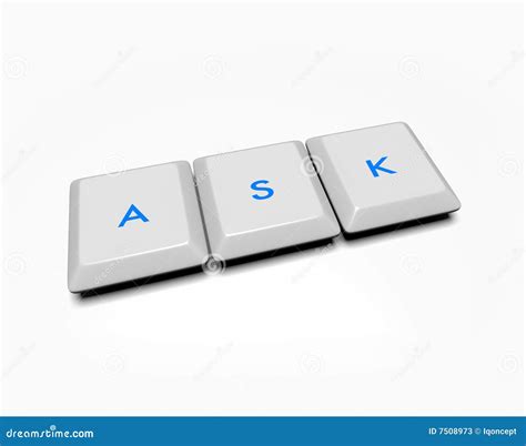 Computer Keys Ask Stock Illustration Illustration Of Sign