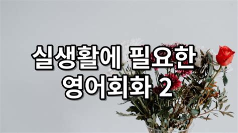 실생활에 필요한 영어회화2 Youtube