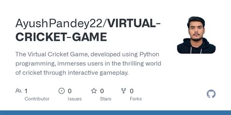 GitHub AyushPandey22 VIRTUAL CRICKET GAME The Virtual Cricket Game