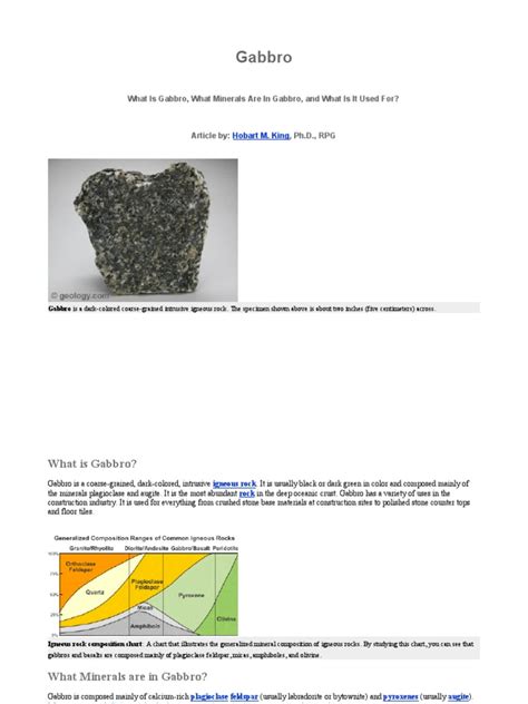 Gabbro Igneous Rock Pictures Definition And More Pdf Basalt