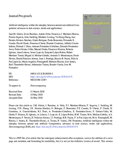 Pdf Artificial Intelligence Within The Interplay Between Natural And Artificial Computation