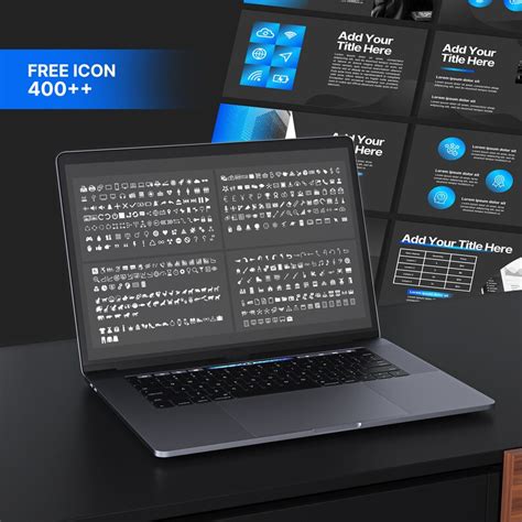 Blue Powerpoint Template Business Persentation Minimalist Persetation Slide Business