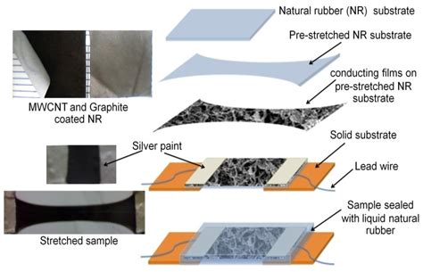 Stretchable And Flexible High Strain Sensors Made Using Carbon Nanotubes And Graphite Films On