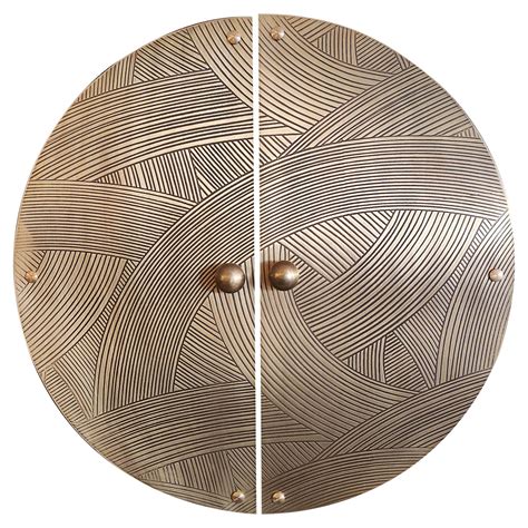 Solid Brass Round Cabinet Handle Art Deco Ø 30 Cm For Sale At 1stdibs