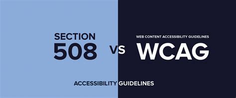 section 508 compliance vs wcag understanding accessibility guidelines