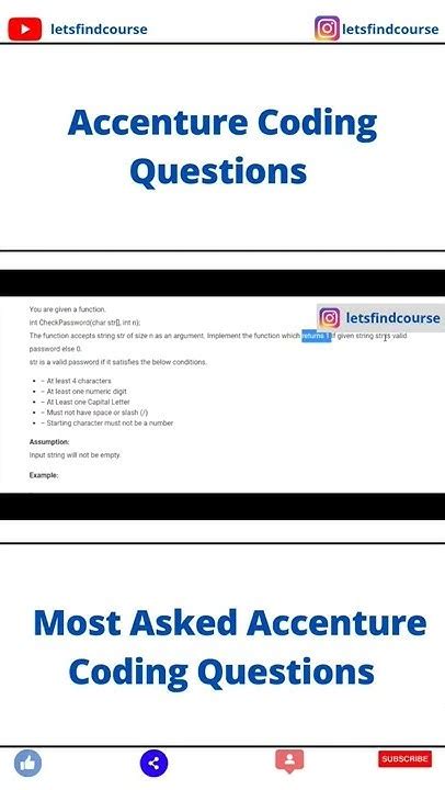 Accenture Coding Questions Accenture Youtube