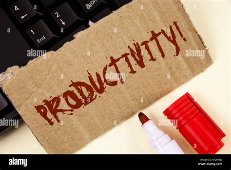 Text Sign Showing Productivity Motivational Call Conceptual Photo Effective Work Great