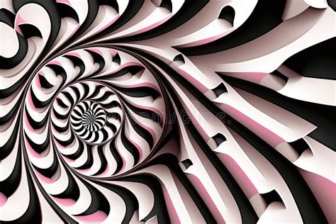 Abstract Recursive Spiral Texture Pattern Stock Illustrations 59