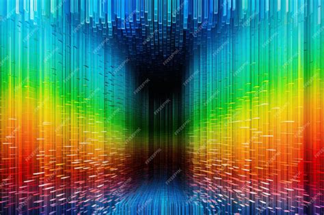 Premium Photo Chromatic Pixel Panorama Rgb Wallpaper Photo