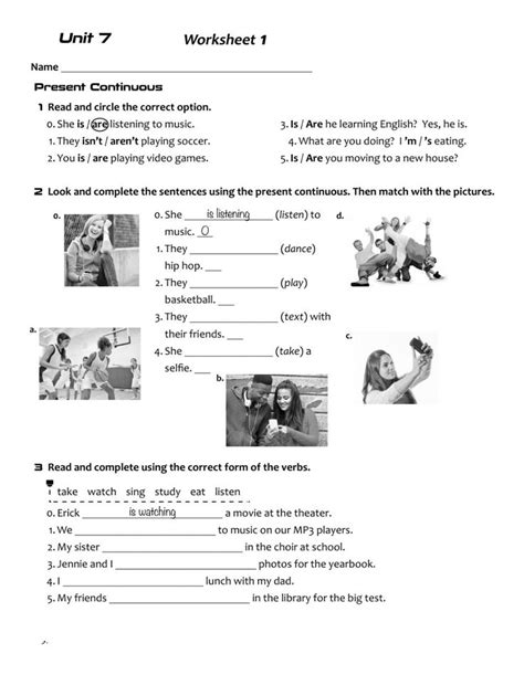 Present Continuous Online Exercise For Grade 6 Learn English English