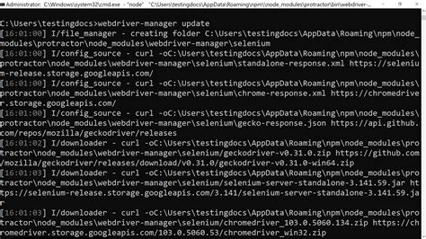 Webdriver Manager Tool