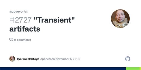 Transient Artifacts Issue 2727 Appveyor Ci GitHub