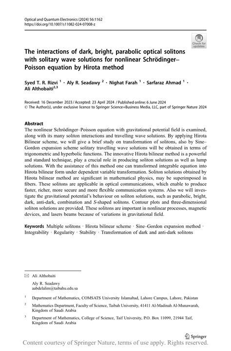 The Interactions Of Dark Bright Parabolic Optical Solitons With Solitary Wave Solutions For