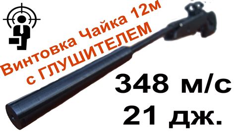 Пневматическая винтовка с глушителем "Чайка 12м" (отстрел через ...