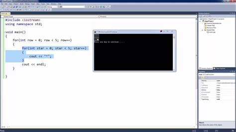 c programming nested for loops printing asterisk triangle youtube
