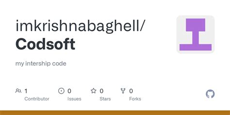 Github Imkrishnabaghellcodsoft My Intership Code