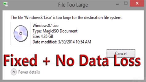 file is too large solved no data loss [narration hd] youtube