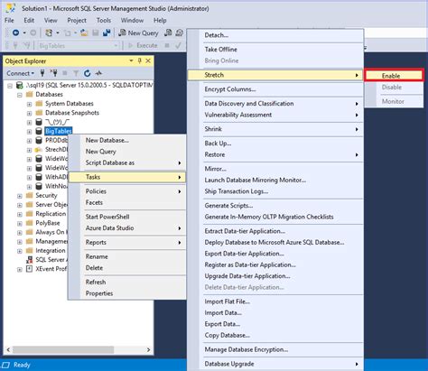 Configurar Stretch Database En SQL Server DATOPTIM