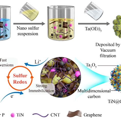 A Tga Of Tin C S Ta2o5 Composites B Xrd Patterns Of Tin C Ta2o5