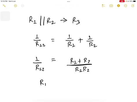 Solved Two Resistors R1r231649Ω Are Connected In Parallel The