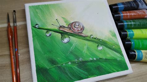 Acrylic Painting How To Paint A Snail Easy Painting Tutorial 121