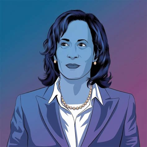 Illustration Of Kamala Harris Premium Ai Generated Image