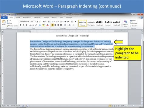 Where Is First Line Indent In Word Creditslas