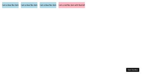 Flex Formatting Context Codesandbox