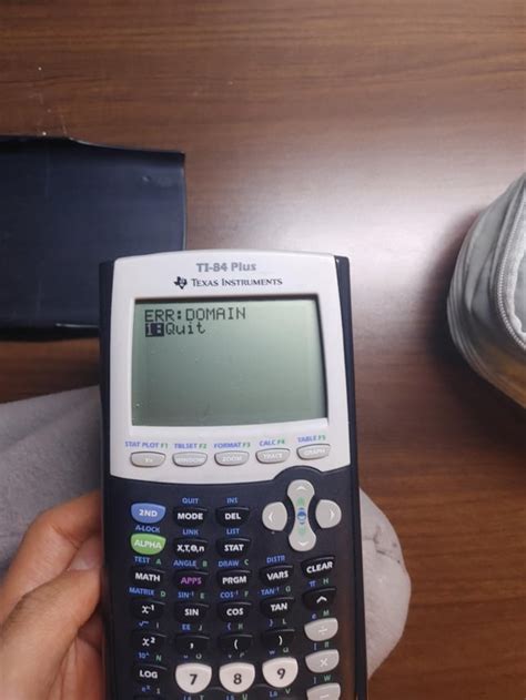 Anyone Knows Why It Is An Error Domain Ti84 R Ti Calculators