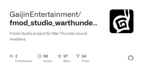 Pull Requests GaijinEntertainment Fmod Studio Warthunder For Modders