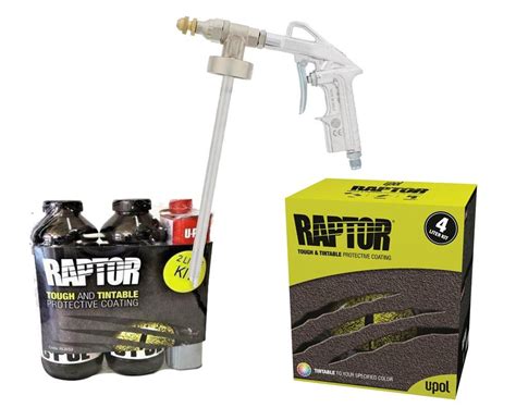 U Pol Raptor Tintable Choose Colour Bed Liner Kit 6l Vari Nozzle S