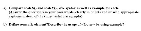Answered A Compare Scalex And Scaleygive Bartleby