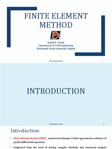 Fem Notes Pdf Finite Element Method Structural Analysis